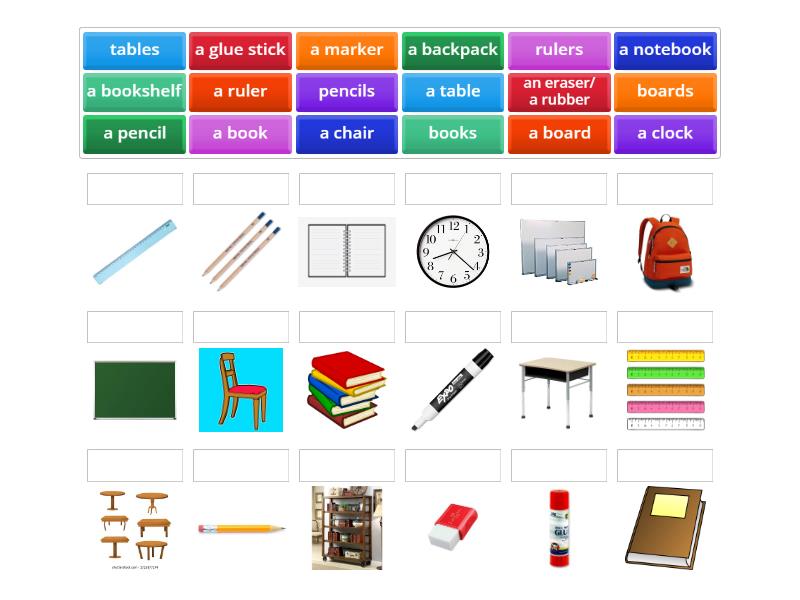Classroom objects - Match up