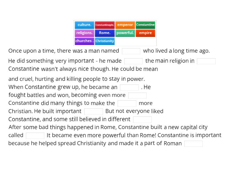 constantine - Complete the sentence