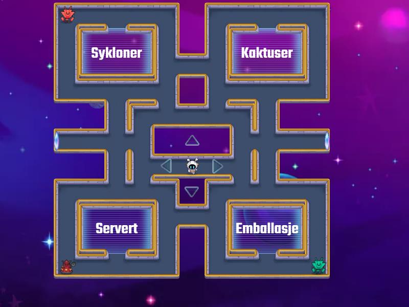 Maze 7 trinn - Words from Odd Foods of the Future - Maze chase