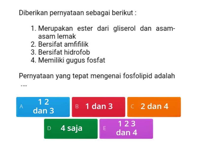 MAKROMOLEKUL ST. NUR AZIZA - Quiz