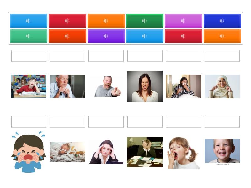 17. Feelings: match sentences (he/she) - Match up