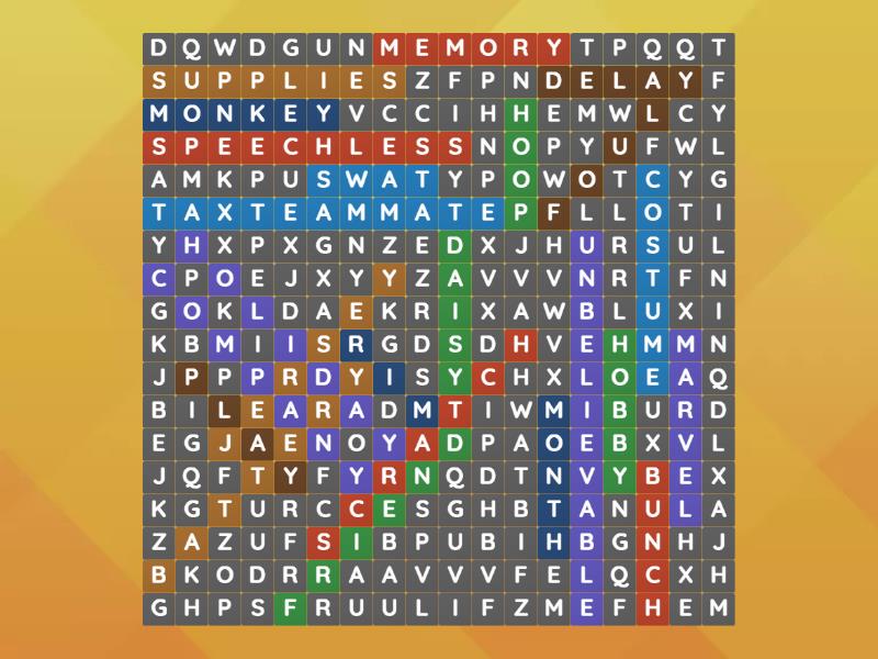 G4 Week 10 Vocabulary Word Search - Wordsearch