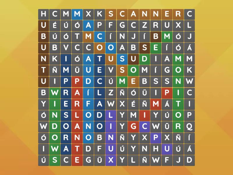 ELEMENTOS DE SOFTWARE Y HARDWARE - Wordsearch