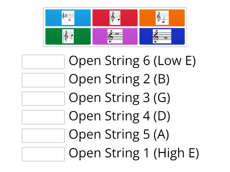 Guitar open strings - Match up