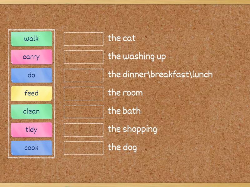 Jobs around the house - Match up