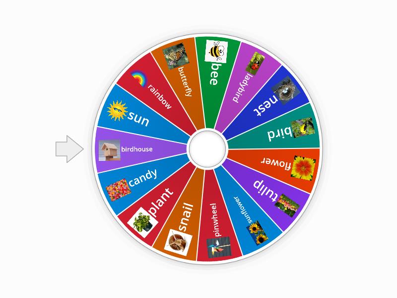 Spring bingo wheel - Spin the wheel