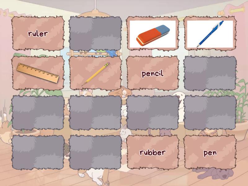 In the classroom - Matching pairs