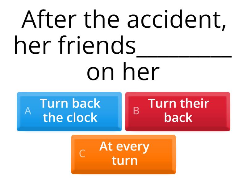 Collocations with TURN - Questionário