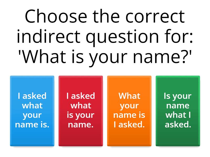 Understanding Indirect Questions - Quiz