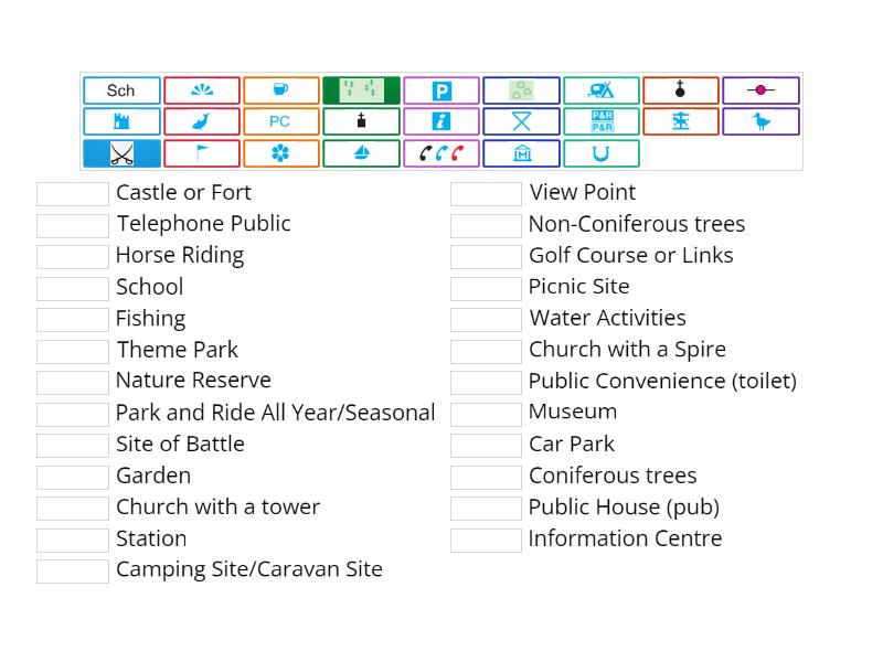 OS Map Symbols - Match up