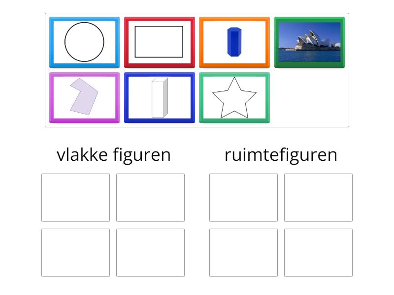 Vlakke figuur of ruimtefiguur - Group sort