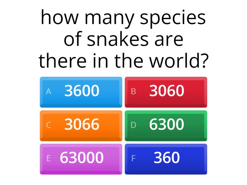 Snakes - Quiz