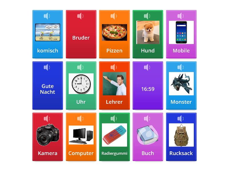 vocabulario Aleman - Fichas giratorias