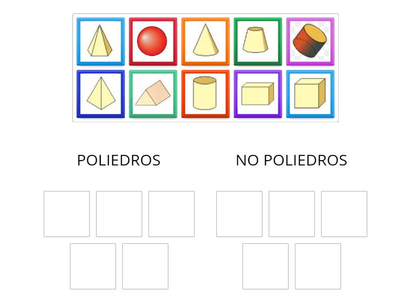POLIEDROS Y NO POLIEDROS - Ordenar por grupo