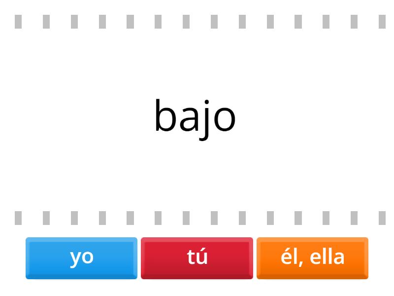 verbo bajar - Find the match