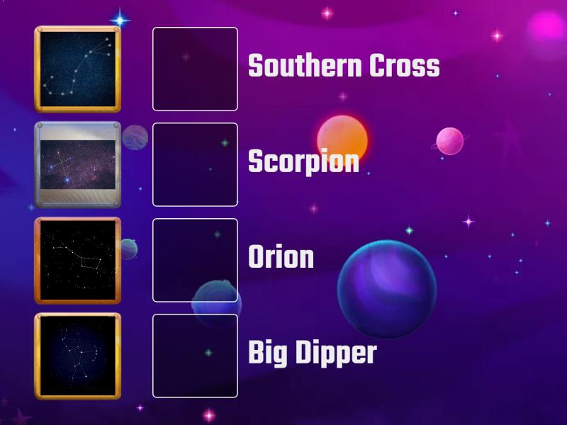 TYPES OF CONSTELLATIONS - Match up