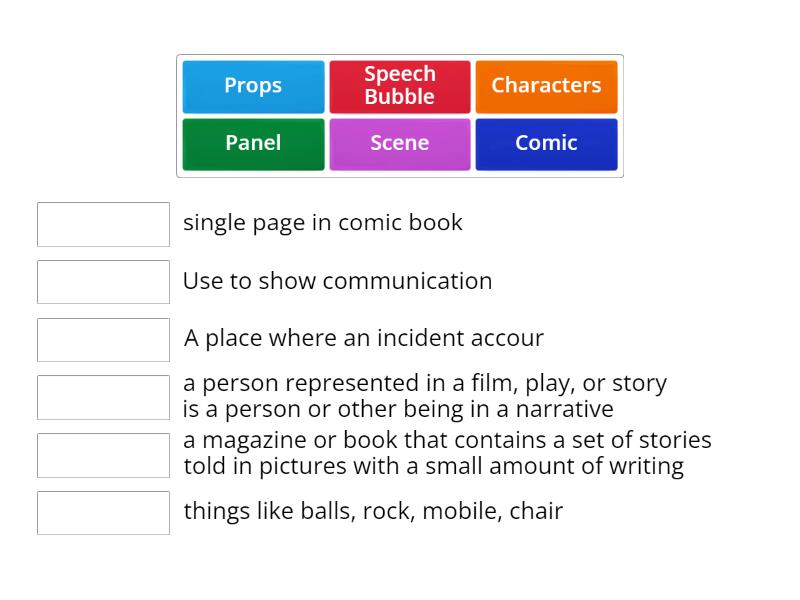 Introduction of Comics - Match up