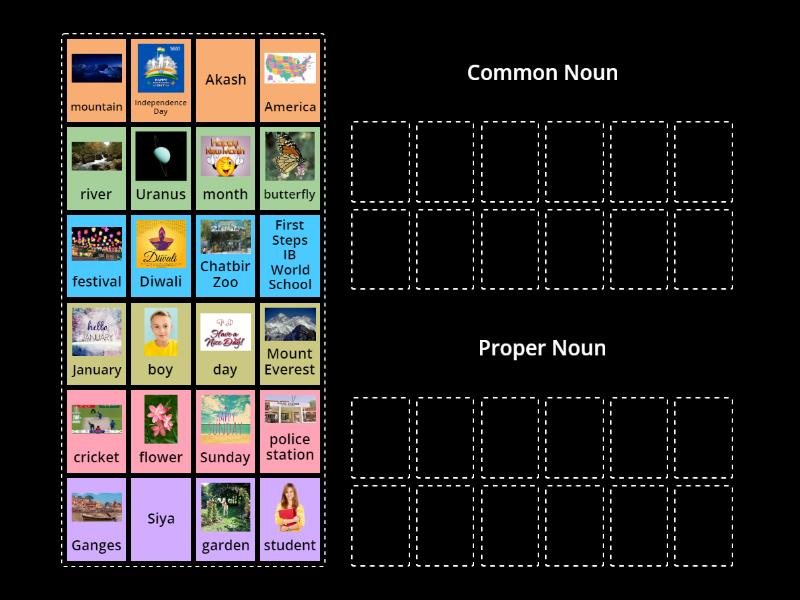 Common and Proper Noun - Group sort