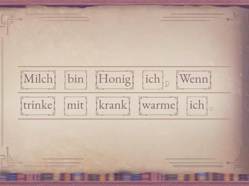 Die Deutschprofis A2. Lektion 4. Wenn-Satz N2 - Reordenar