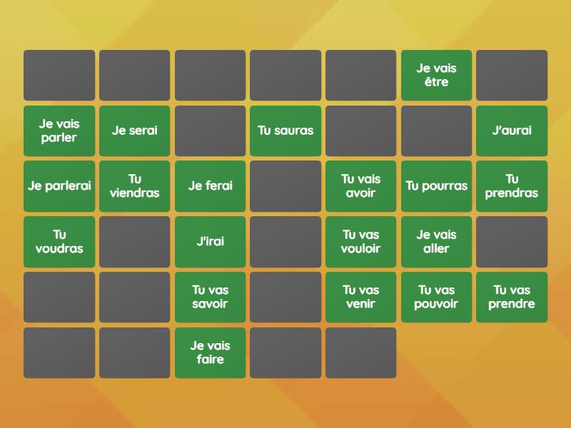 Les temps du futur (proche et simple) 1 - Matching pairs