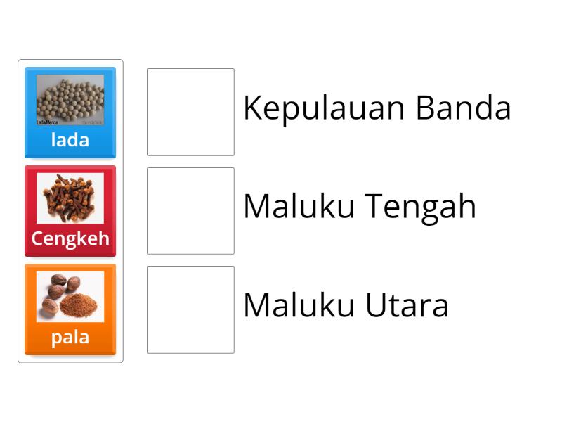 Jodohkanlah Rempah-Rempah sesuai dengan daerah asalnya! - Match up