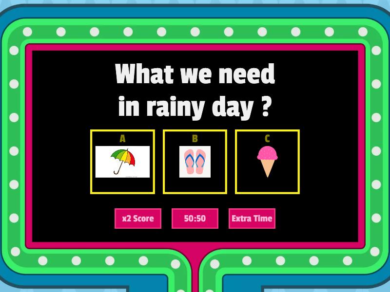 Rainy day - Gameshow quiz