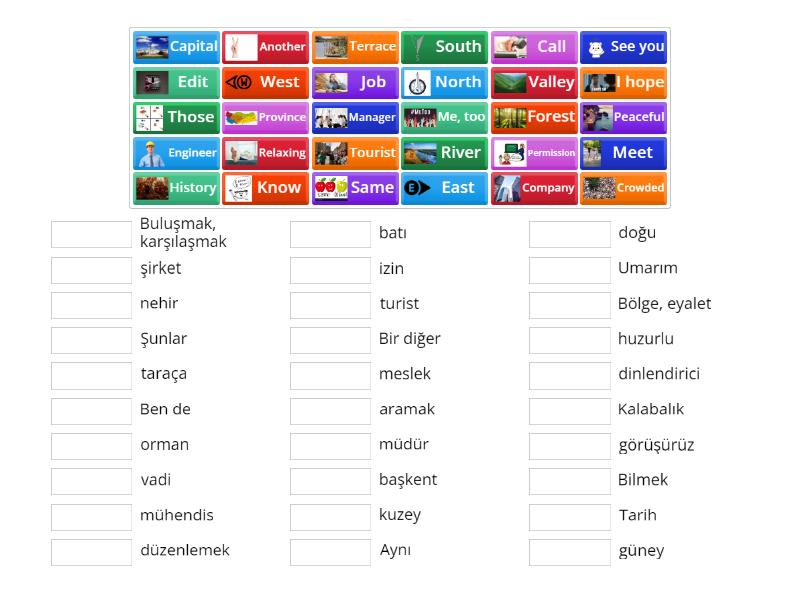 Vocabulary (Level-2/1) - Match up