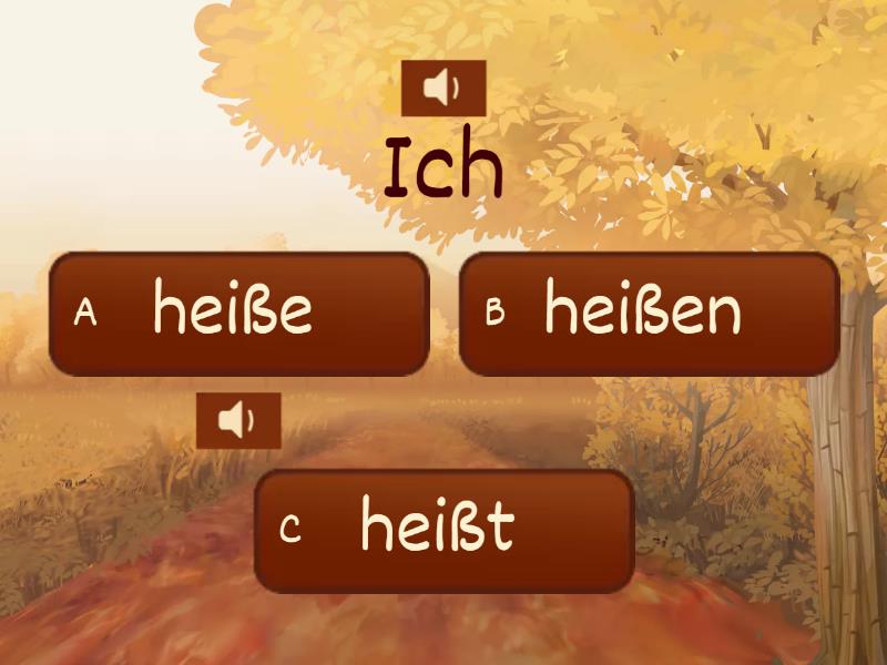 Verb "heißen" - Quiz