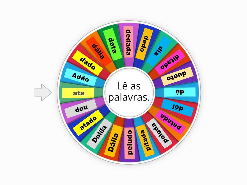 Jogo do Stop - palavras com da, de, di, do,du - Random wheel