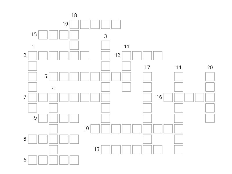 Food and drink - Crossword