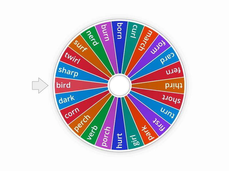 Bossy R Bingo - Spin the wheel