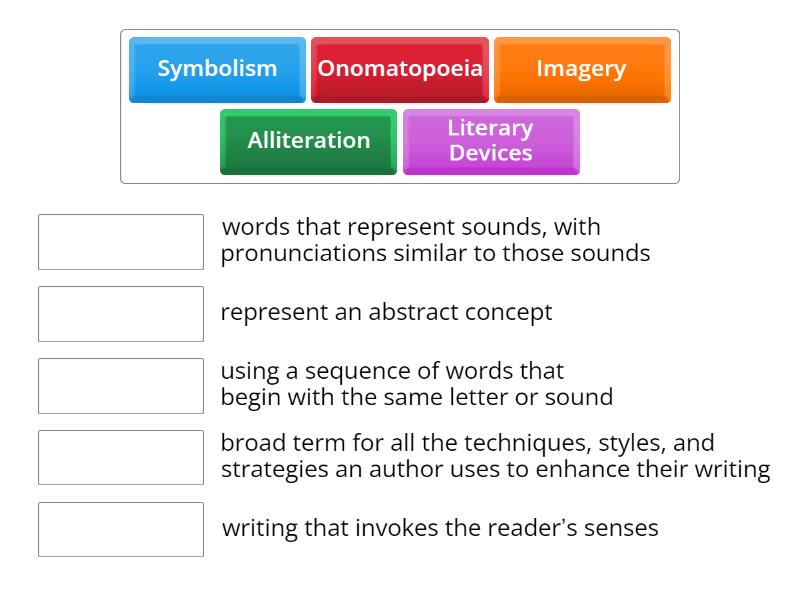 Literary Devices - Match up