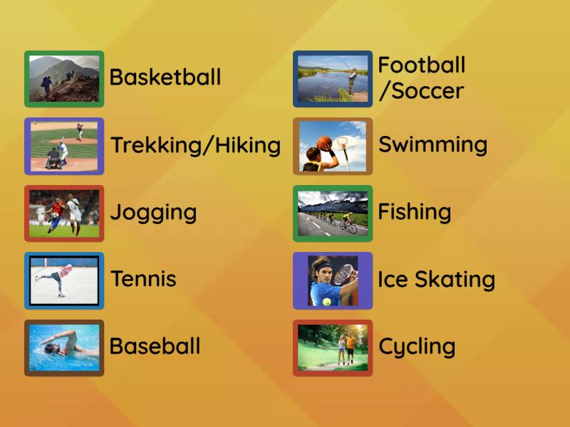 Unit 8- Fitness / 5th Grade - Match up