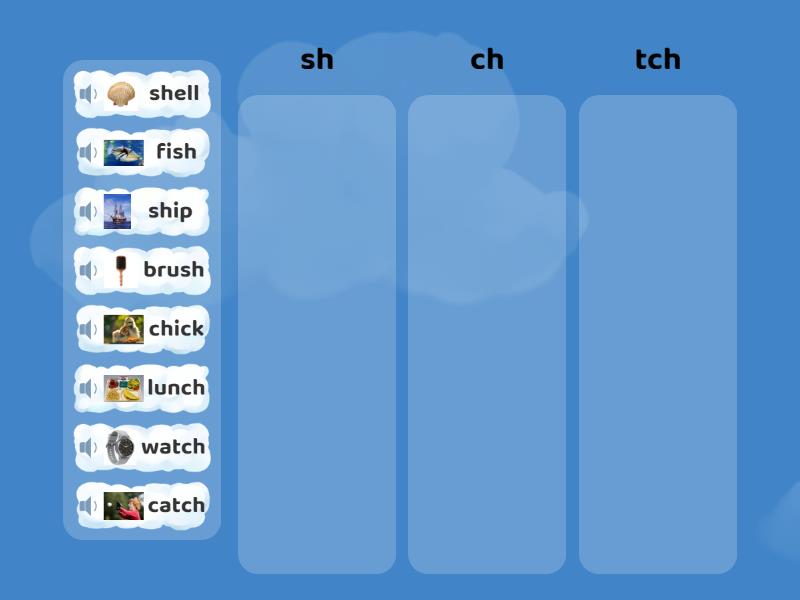 sh+ch+tch - Categorize