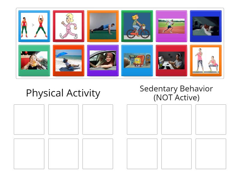 Physical Activity vs. Sedentary Behavior - Group sort