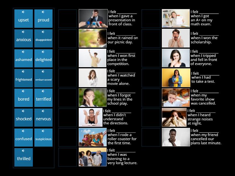 Describing Feelings & Emotions - Match up