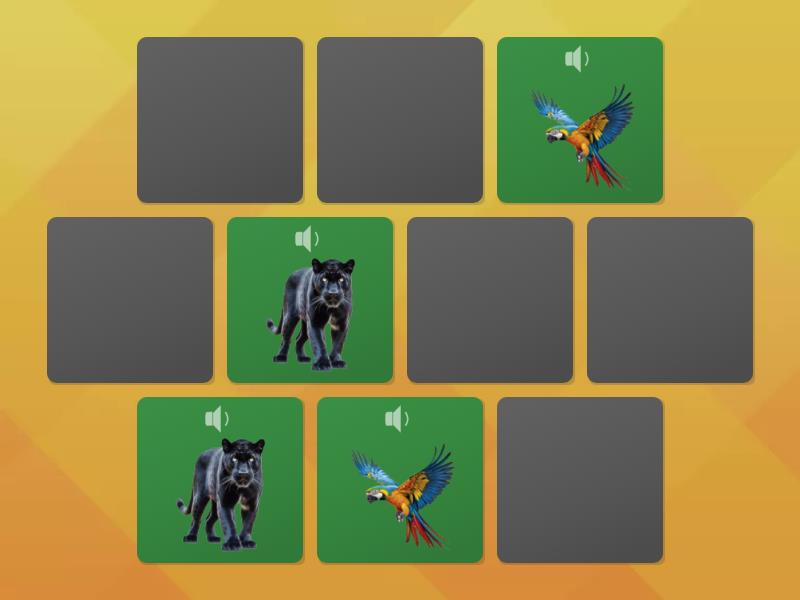 Memorama animales salvajes - Memory