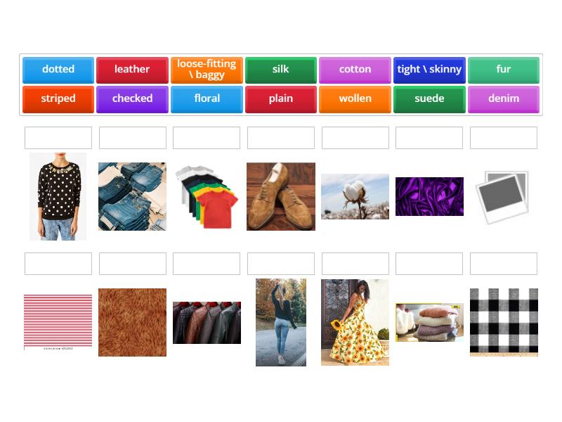 Describing clothes - Une las parejas