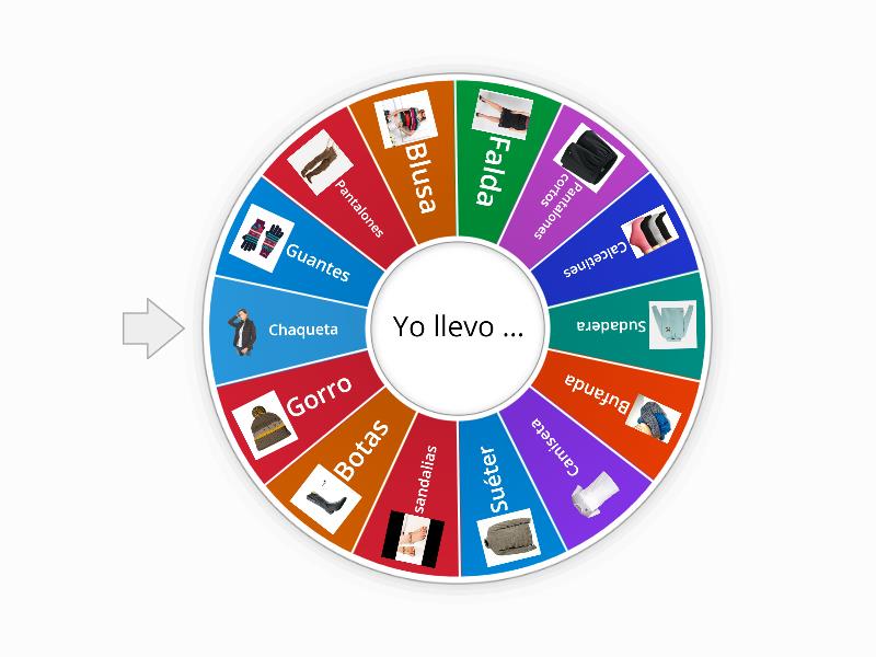 Grade 3: ¿Qué llevas hoy? - Spin the wheel