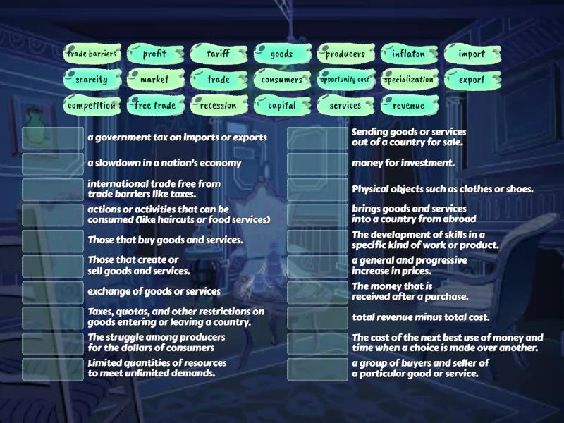 Basic Economic Terms - Match up