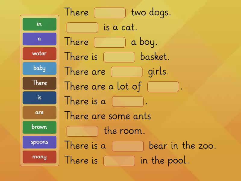 There is, there are - Missing word