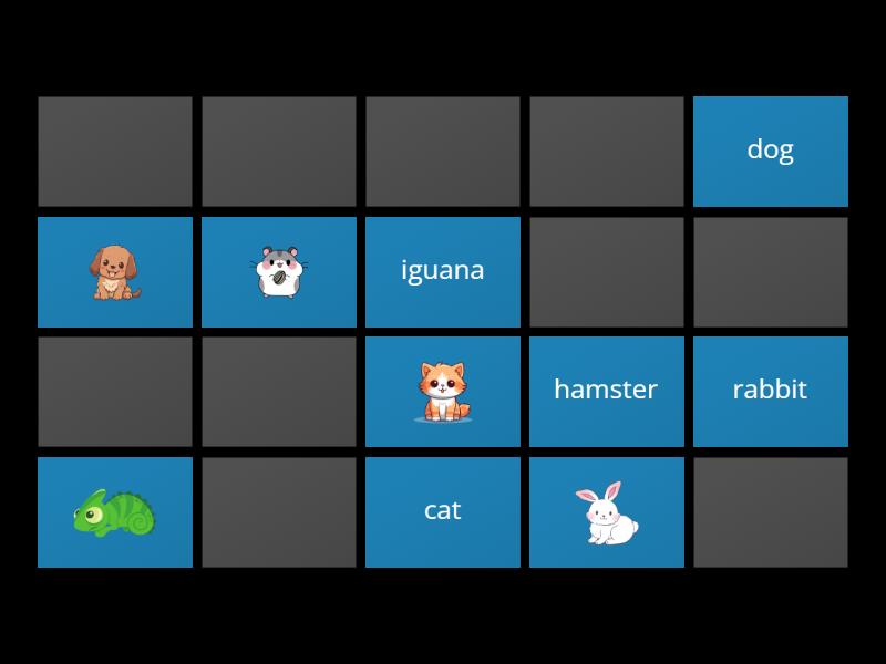 4.1.1.PETS - ACTIVITY - PELMANISM - Matching pairs