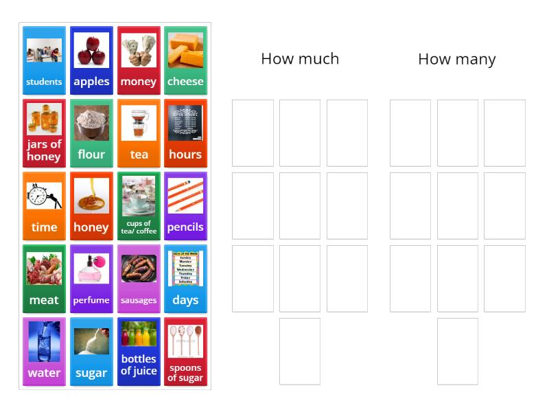 How Much/How Many - Group sort