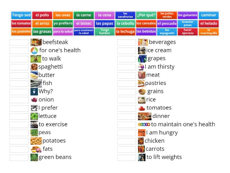 McCurdy Realidades I - 3B - Match up