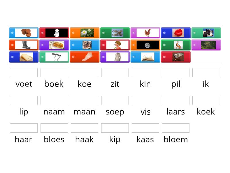 Diglin lijst 2 met audio - Match up