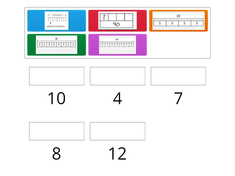 Division Strip Diagram 2 - Match up
