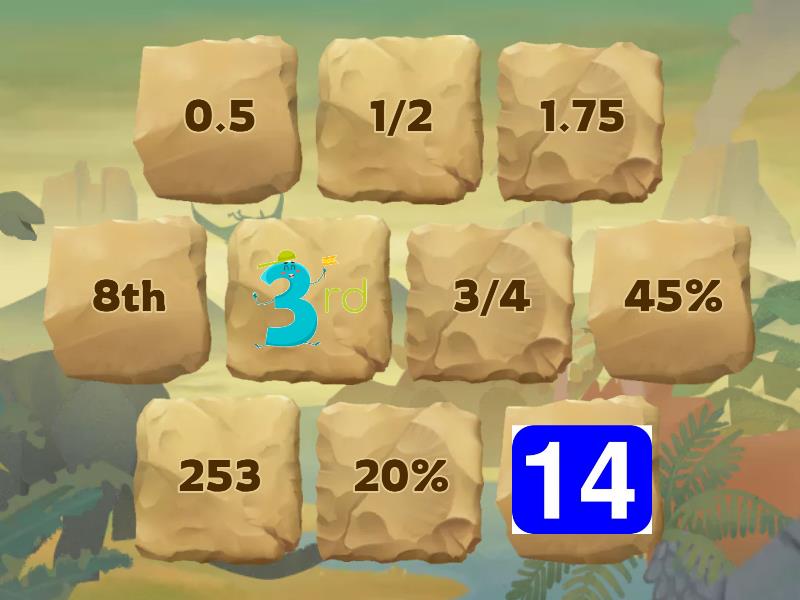 Vocabulary: Types of numbers 1 (Level pre-intermediate 5A) - Flip tiles