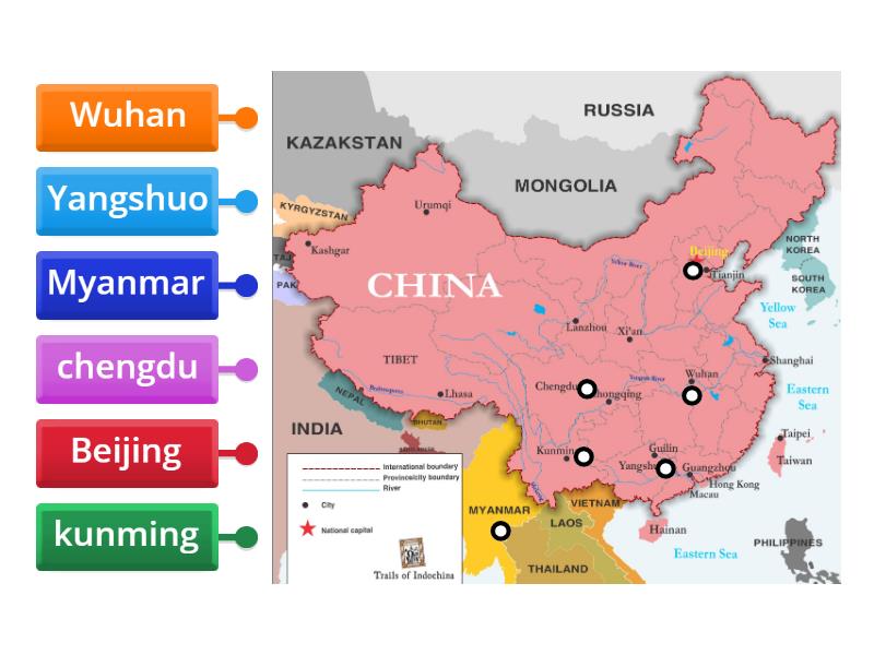 more china states - Labelled diagram