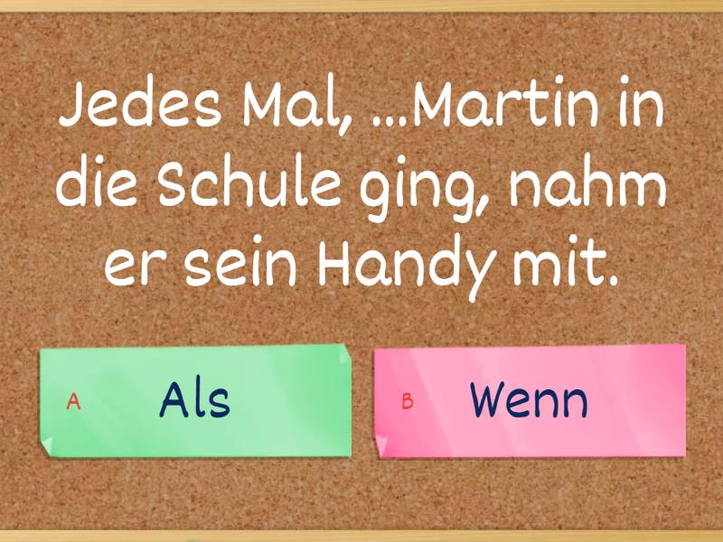 als oder wenn? - Quiz