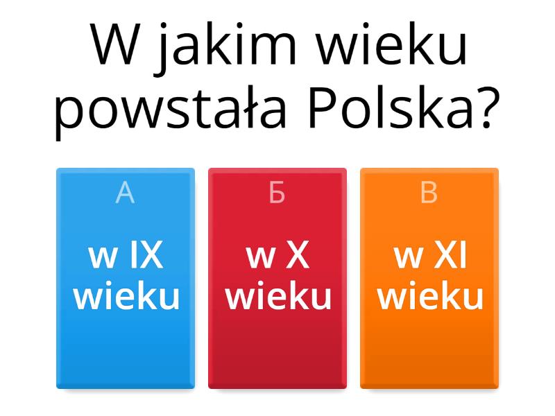 Karta Polaka.Historia - Quiz
